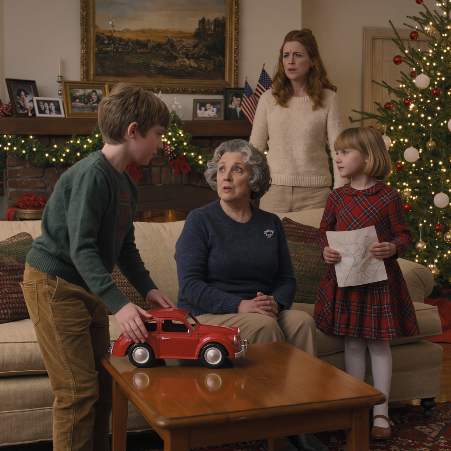 On christmas eve, in our cozy midwestern living room, my mother-in-law leaned over my 6-year-old ...